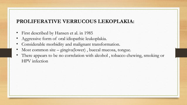 LEUKOPLAKIA presentation for dental student | PPT