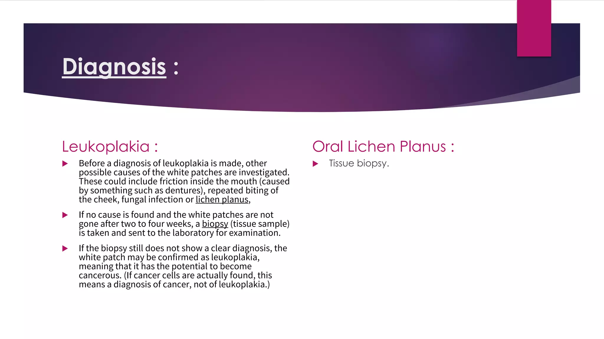 Leukoplakia vs lichen planus. | PDF