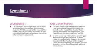 Leukoplakia vs lichen planus. | PDF