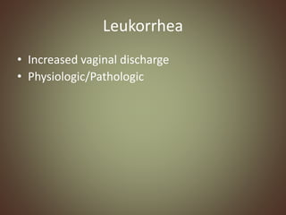 Leukorrhea | PPTX
