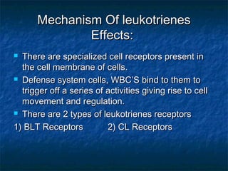 Leukotrienes | PPT