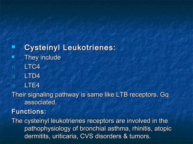 Leukotrienes | PPT