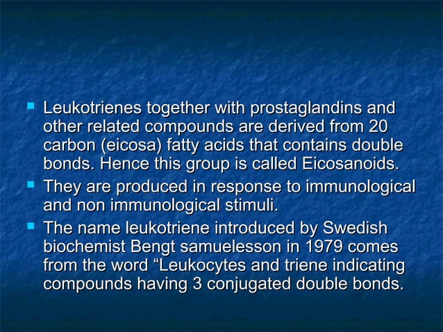 Leukotrienes | PPT