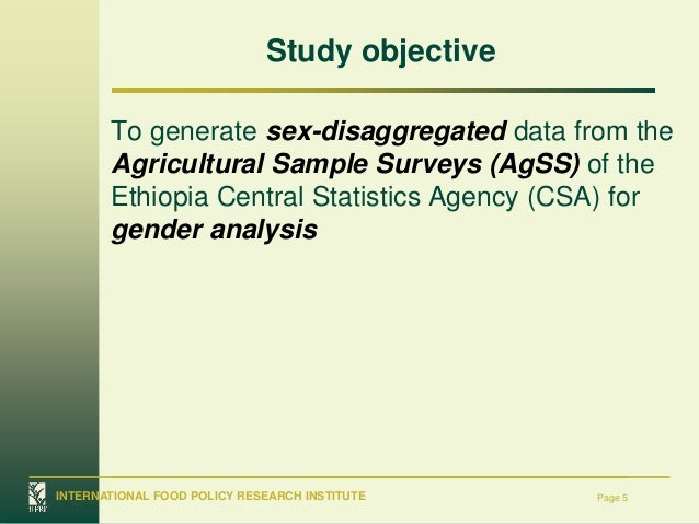 Patterns Of Agricultural Production Among Male And Female Holders Ve…