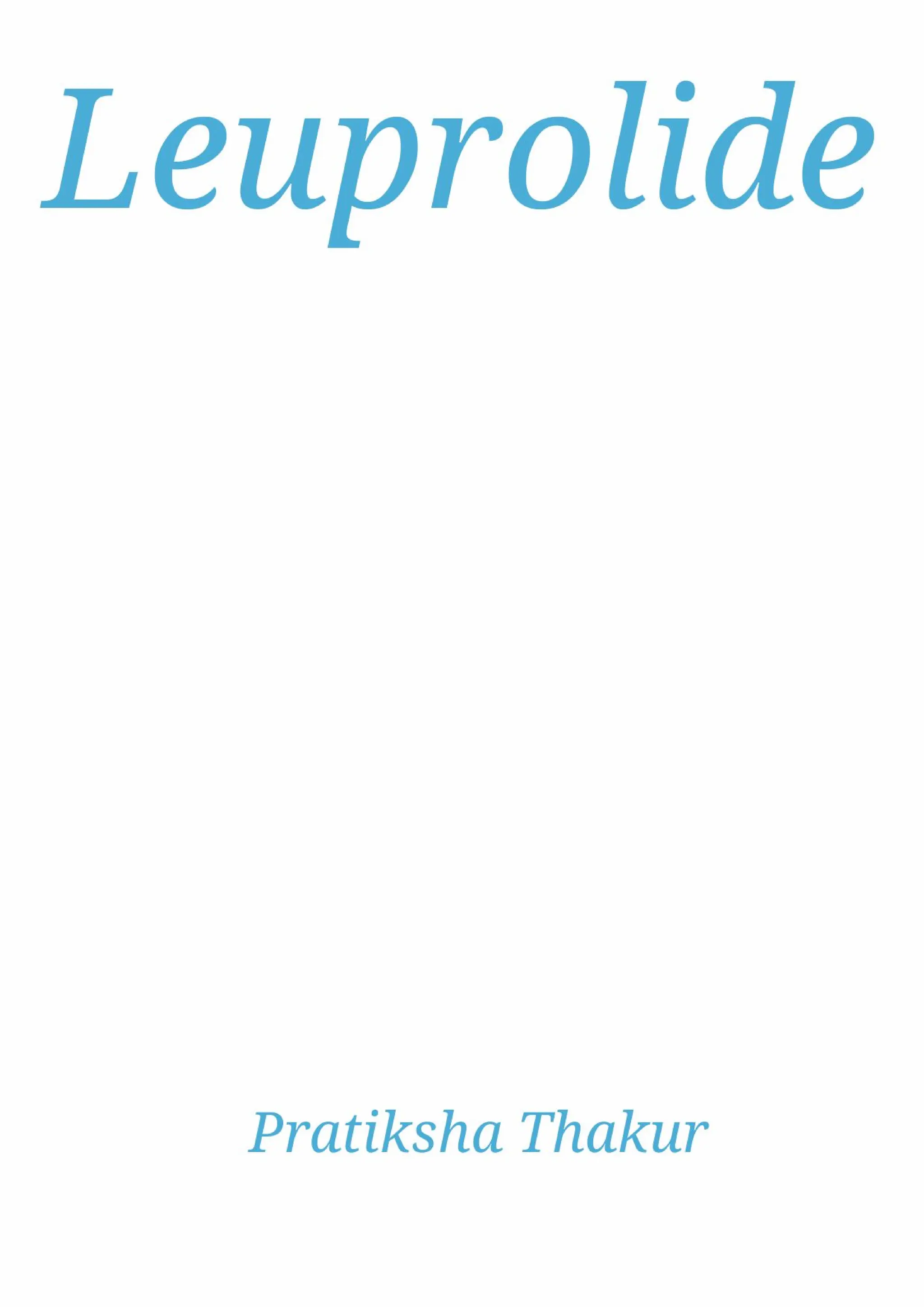 Leuprolide | PDF