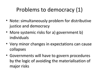 Risk distribution and threats to democracy | PPT