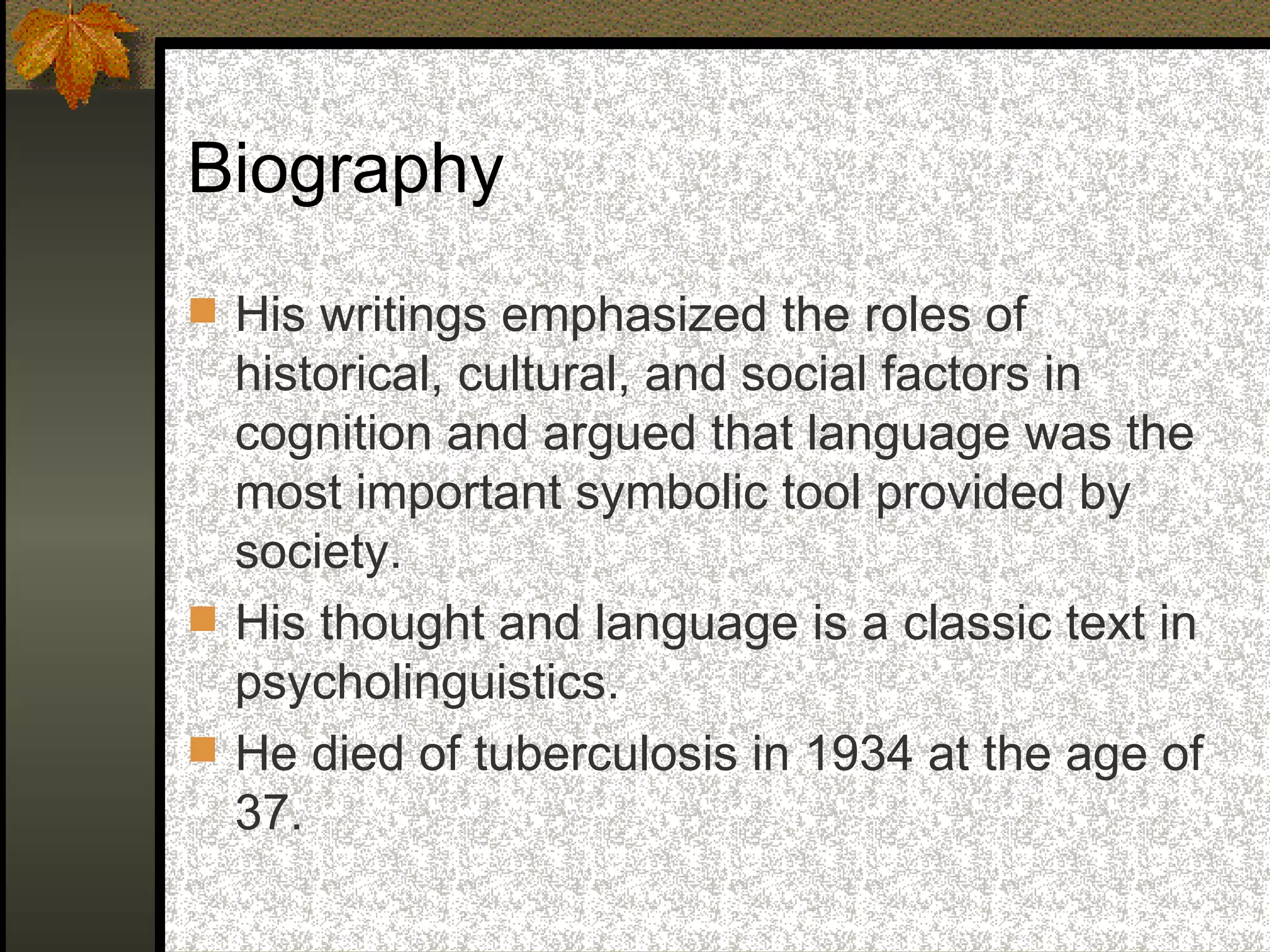 Lev Semyonovich Vygotsky | PPT