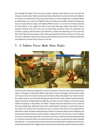 Tekken 7 10 essential features every fan wants to see www.gamebasin.com
