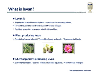 Levan microbial polysaccharide | PDF