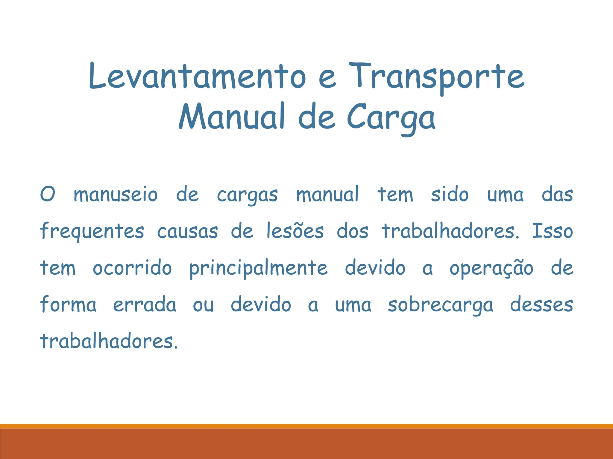 LEVANTAMENTO PESO ergonomia básica no trabalho | PPT