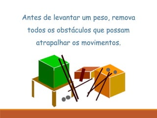 LEVANTAMENTO PESO ergonomia básica no trabalho | PPT