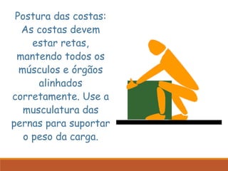 LEVANTAMENTO PESO ergonomia básica no trabalho | PPT