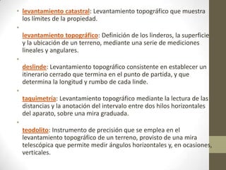 Levantamiento topografico y fotografico del predio | PPTX