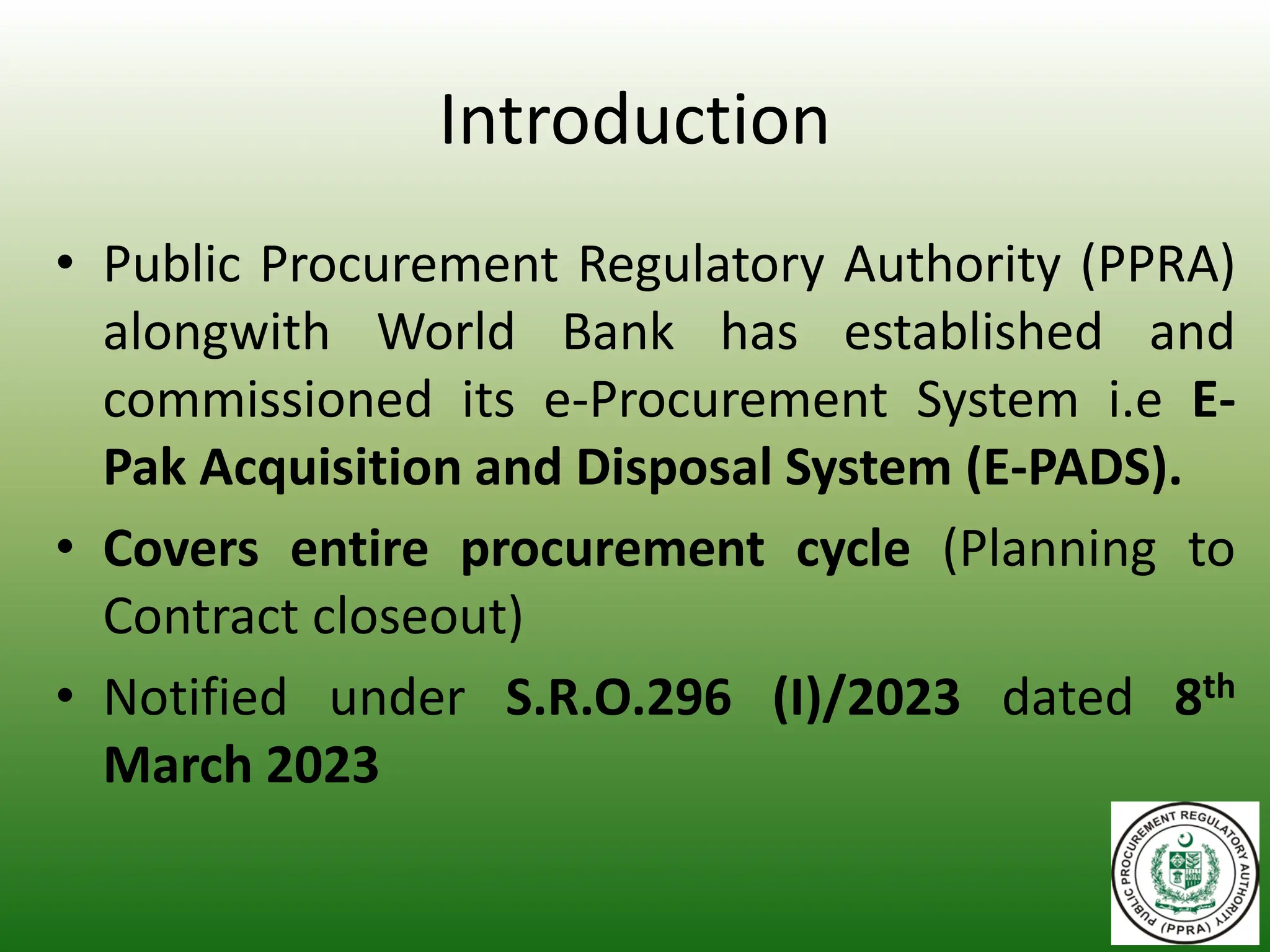 Level-1 training on EPADs for the public sector | PDF