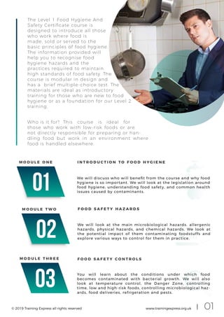 Level 1 Food Hygiene and Safety | PDF