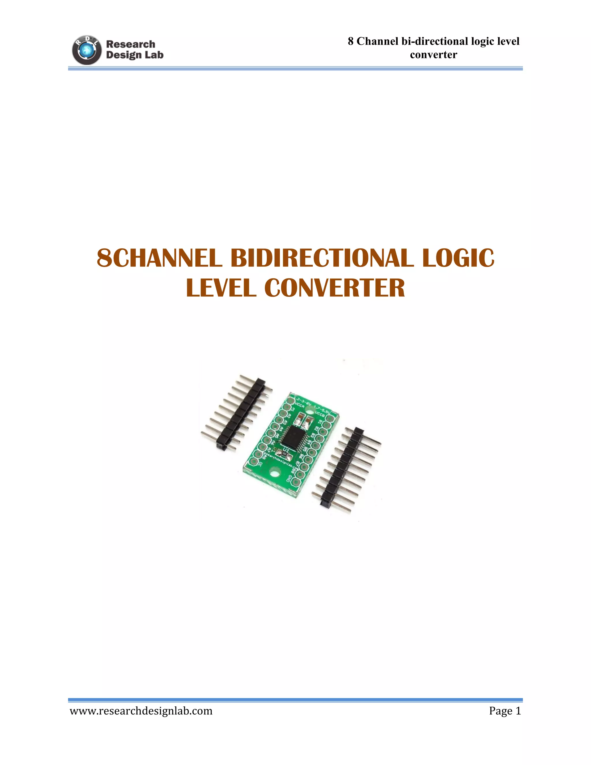 8 Channel Bi Directional Logic Level Converter | PDF