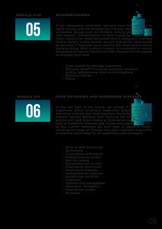 Level 3 Supervising Food Safety in Catering | PDF