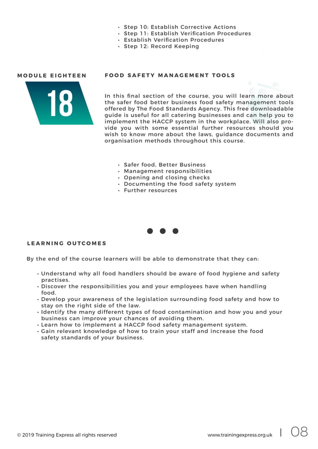 Level 3 Supervising Food Safety in Catering | PDF