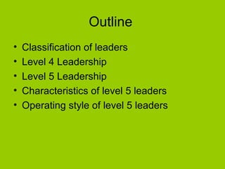 level 5 leadership | PPT