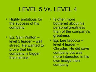 level 5 leadership | PPT
