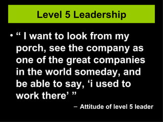 level 5 leadership | PPT