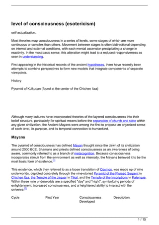 level of consciousness (esotericism) | PDF