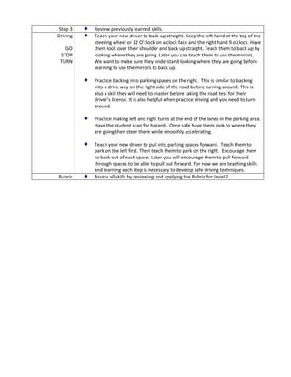 Level 1 Instruction | PDF