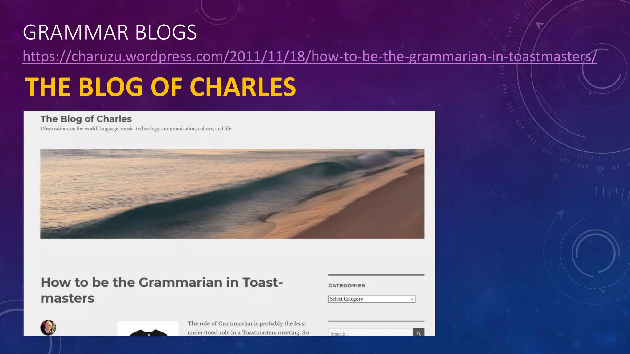 BEING GRAMMARIAN | PPTX
