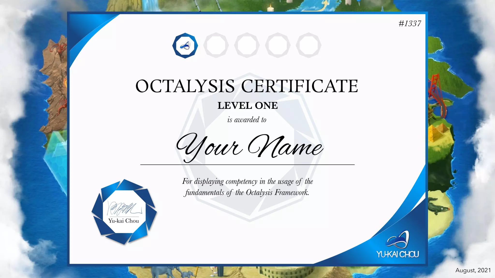 Octalysis Certificate - Level 1 (Octalysis Prime) | PPT