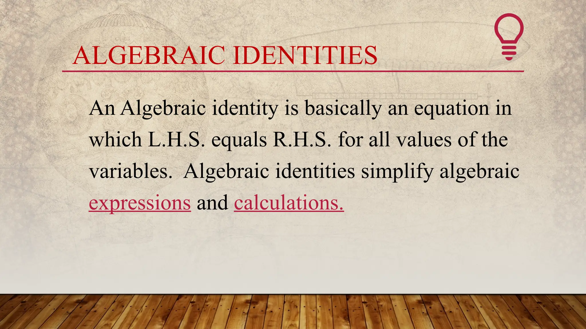 Algebraic Identities With Related Problems | PPTX