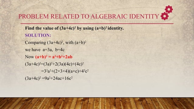 Algebraic Identities With Related Problems | PPTX