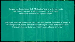 Level 2 Award in Oxygen Therapy | PDF