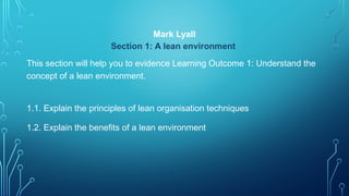 Level 2 certificate in lean organisation management techniques ...