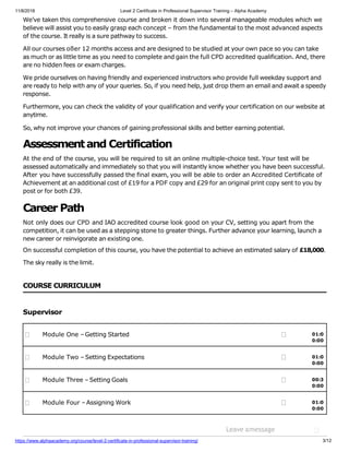 Level 2 Certificate in Professional Supervisor Training – Alpha Academy ...