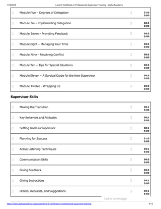Level 2 Certificate in Professional Supervisor Training – Alpha Academy ...
