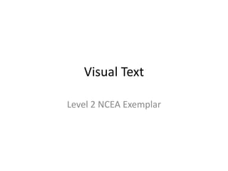 Level 2 Visual Text - Exemplar | PPTX