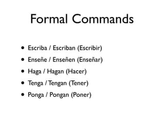 Level 2 formal commands | PPT
