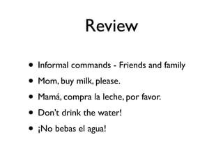 Level 2 formal commands | PPT