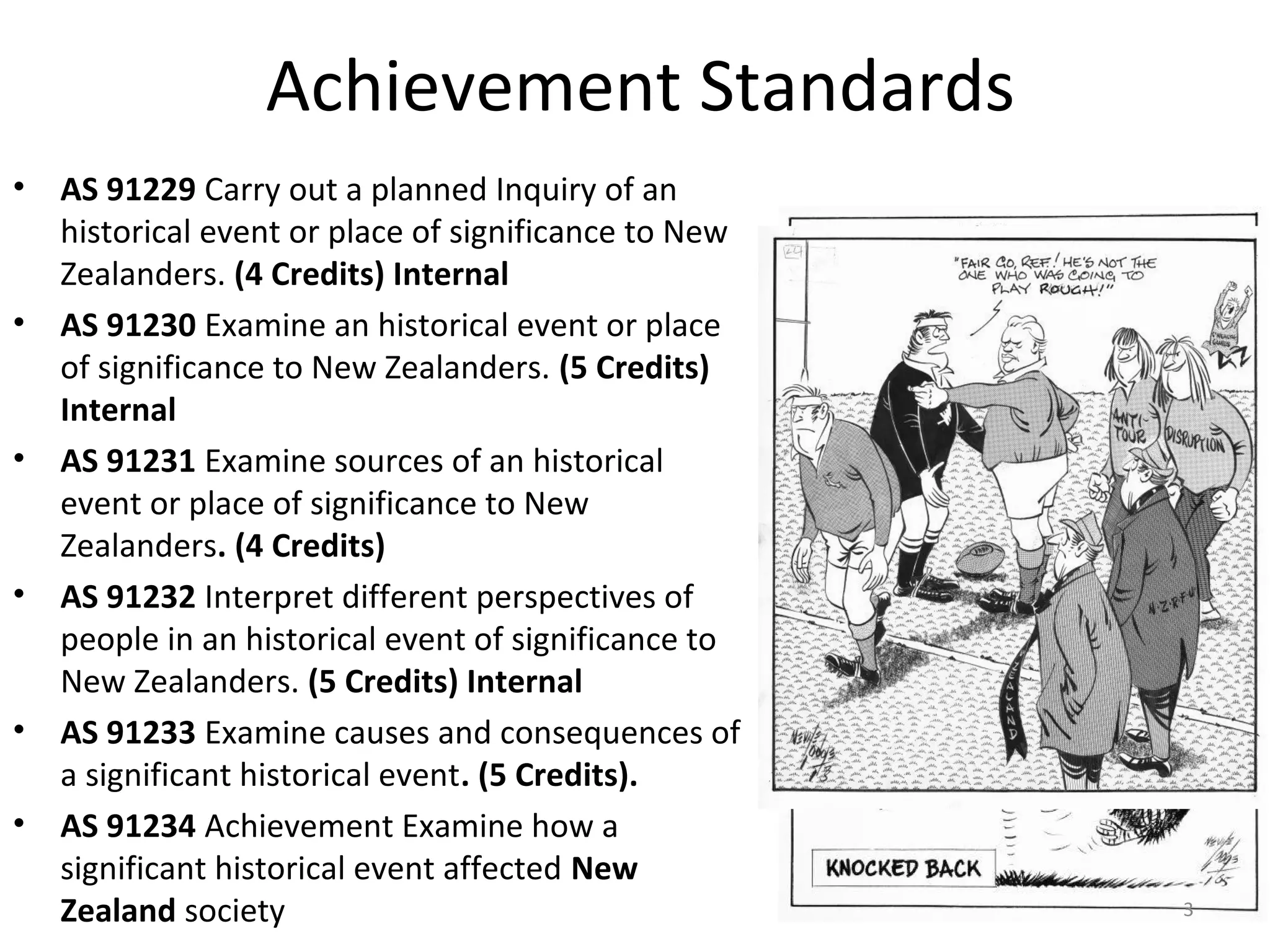 Level 2 NCEA History: Politics and Sport - NZ and SA | PPT