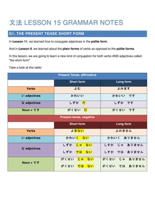 Level 2 lesson 15 grammar | PDF
