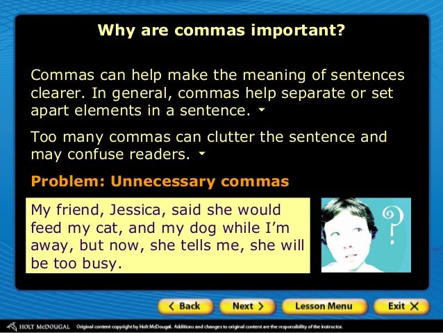 Grammar Notes Commas
