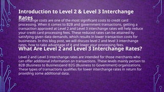Level 2 & Level 3 Interchange Rates How They Work and Why They Matter ...