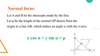 STRAIGHT LINES AND ITS DIFFERENT FORMS.Standard 11 | PPTX