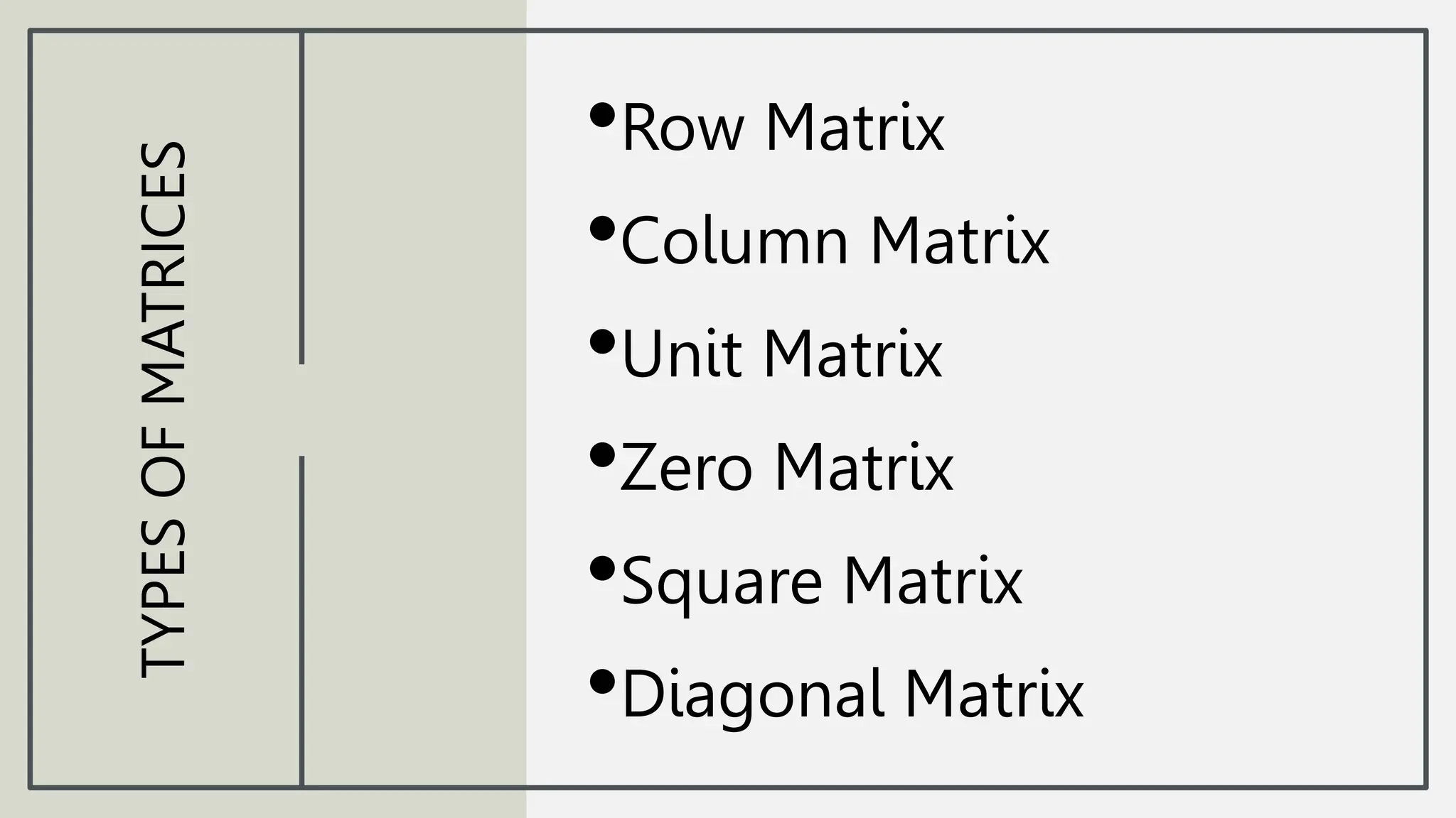Level 2 matrices and it's types for grade 11 | PPTX