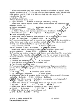 COC Level_3 and Level_4 | DOCX | Computer Peripherals | Computing