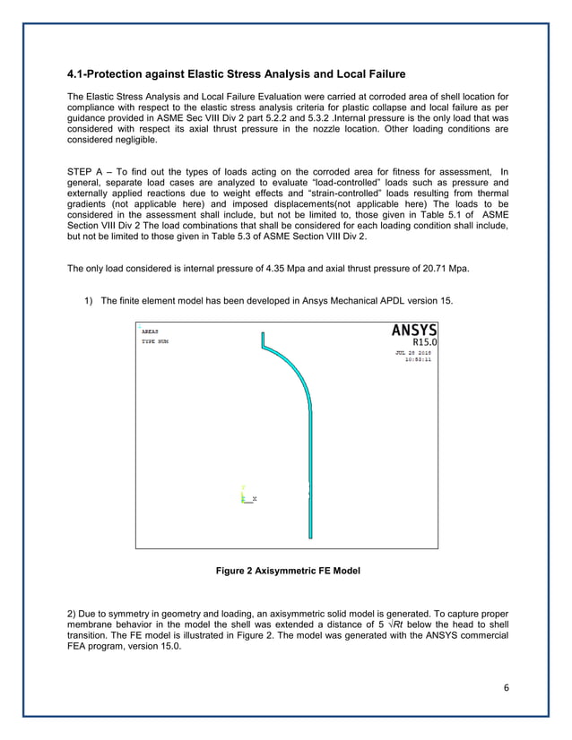 Level 3 assessment as per api 579 1 asme ffs-1 for pressure vessel ...