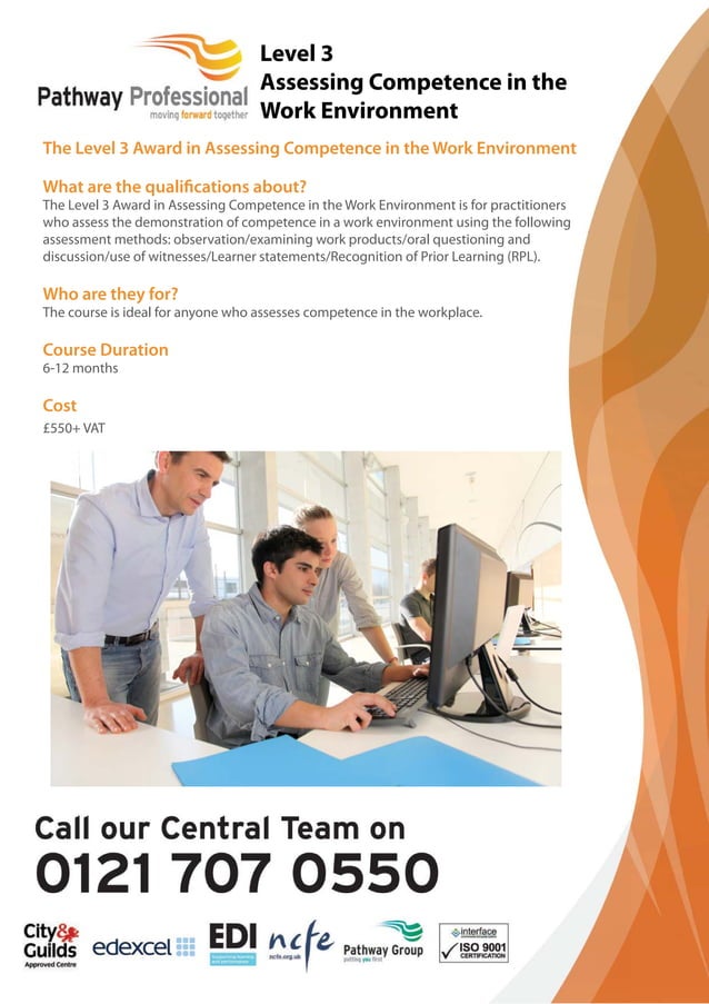 Level 3 Award in Assessing Competence in the Work Environment | PDF