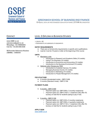 Level 3 certificate in business studiesGr | PDF