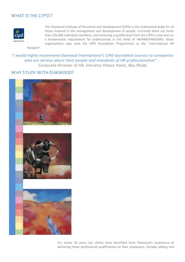 Level 3 cipd brochure final | DOC | Human Resources | Business