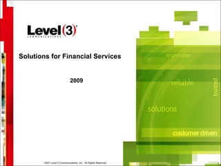 Level 3 Financial Community | PPT